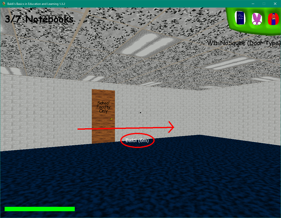 【Baldi's BASICS】Baldi先生は本当にドアの音を聞いているのか？【検証してみた】: コワレタのフリーゲーム館